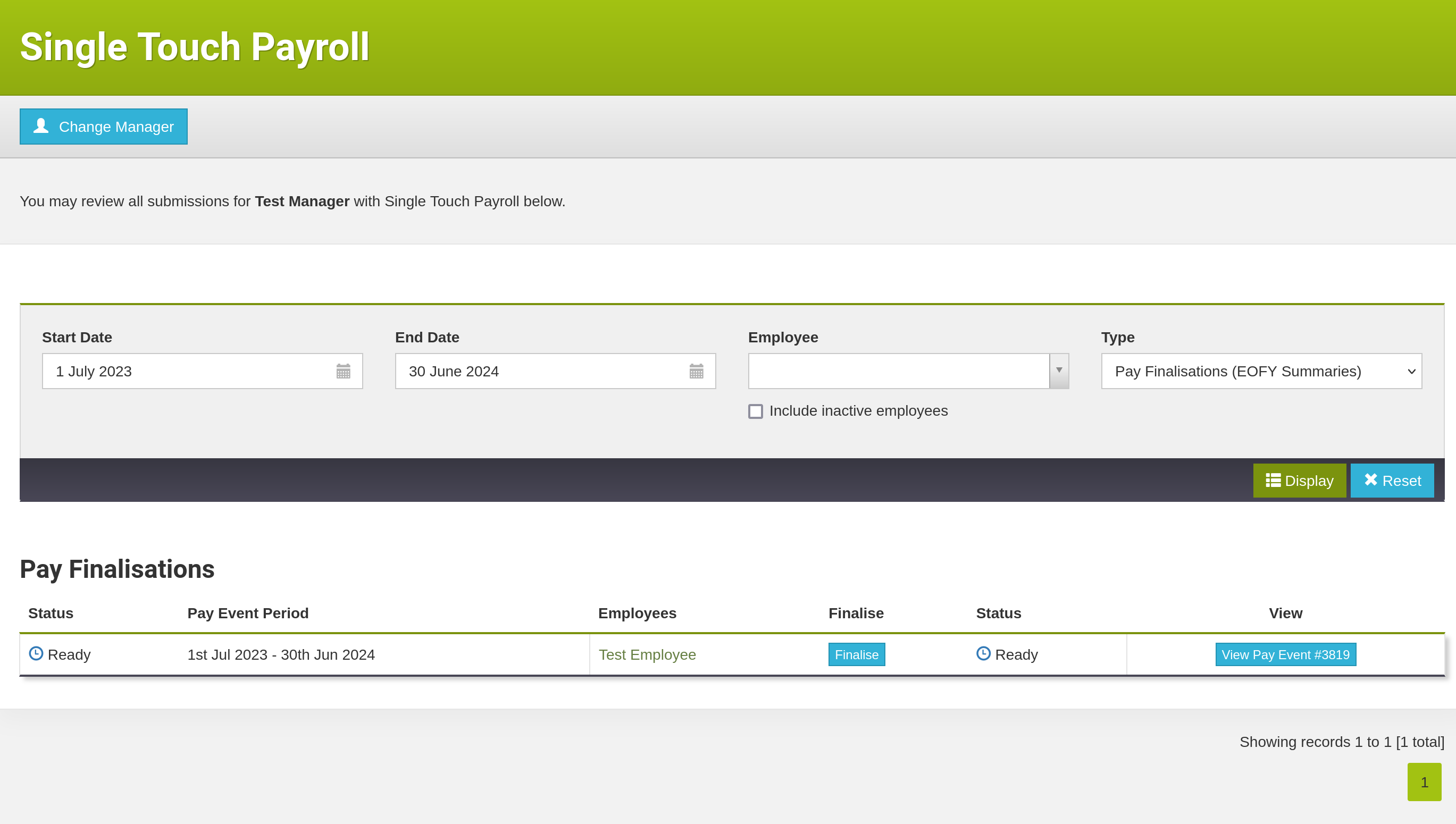 Single Touch Payroll: Finalising Payroll | Payroll